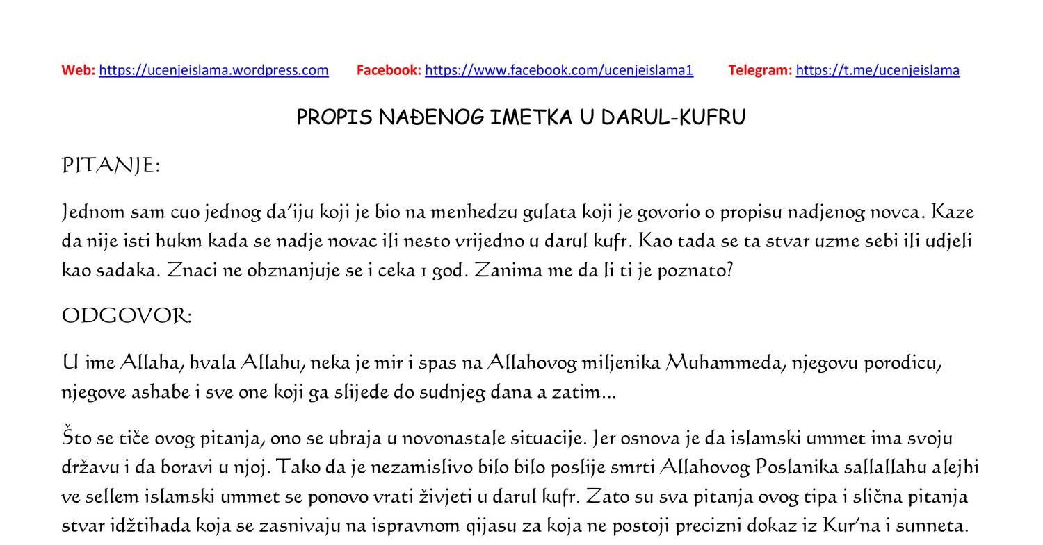 Propis nadjenog imetka u darul-kufru.pdf | DocDroid
