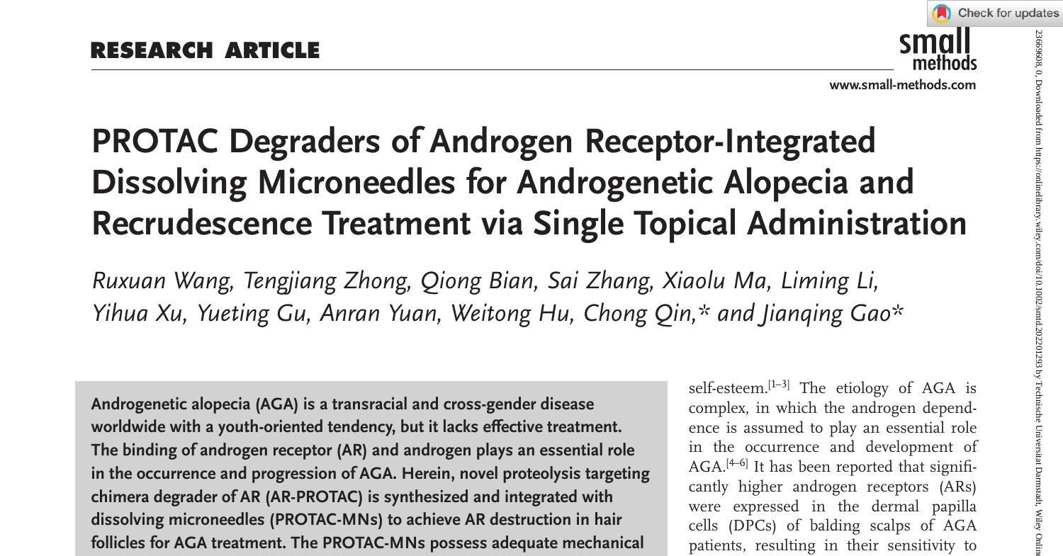 Small Methods - 2022 - Wang - PROTAC Degraders of Androgen Receptor%E2%80%90Integrated ...
