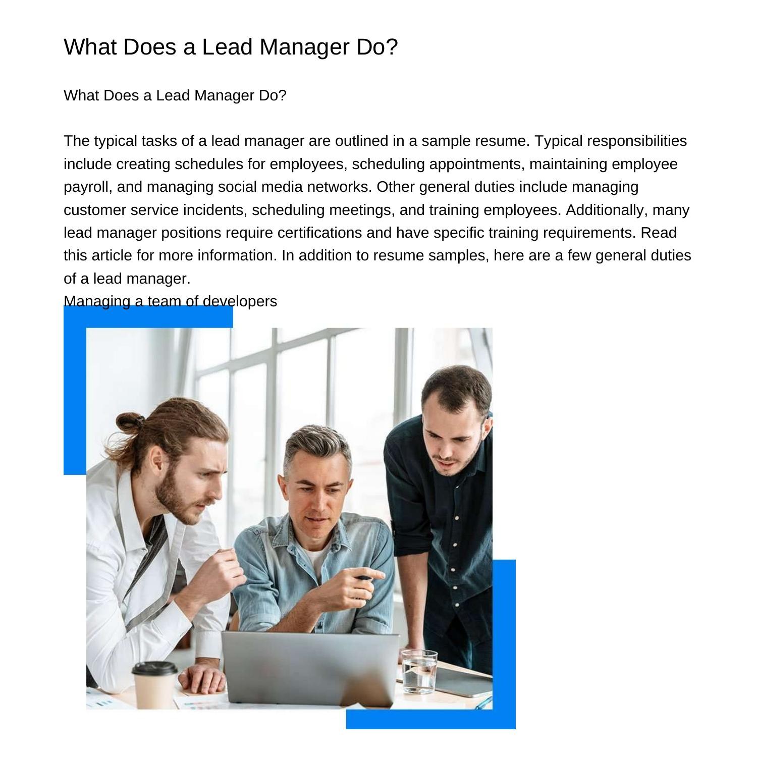 What Does a Lead Manager Doypggu.pdf.pdf | DocDroid