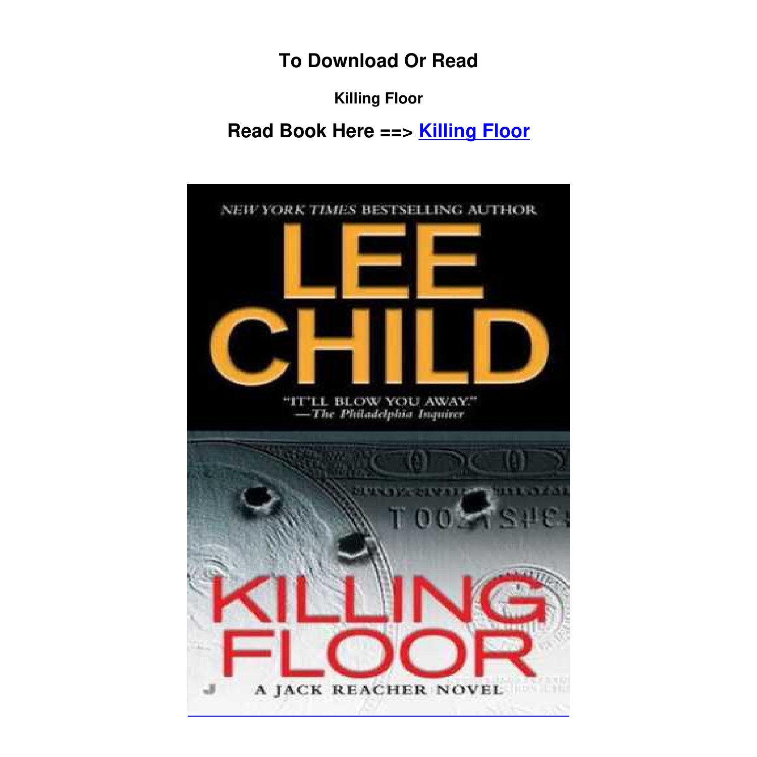 DOWNLOAD PDF Killing Floor by Lee Child.pdf | DocDroid