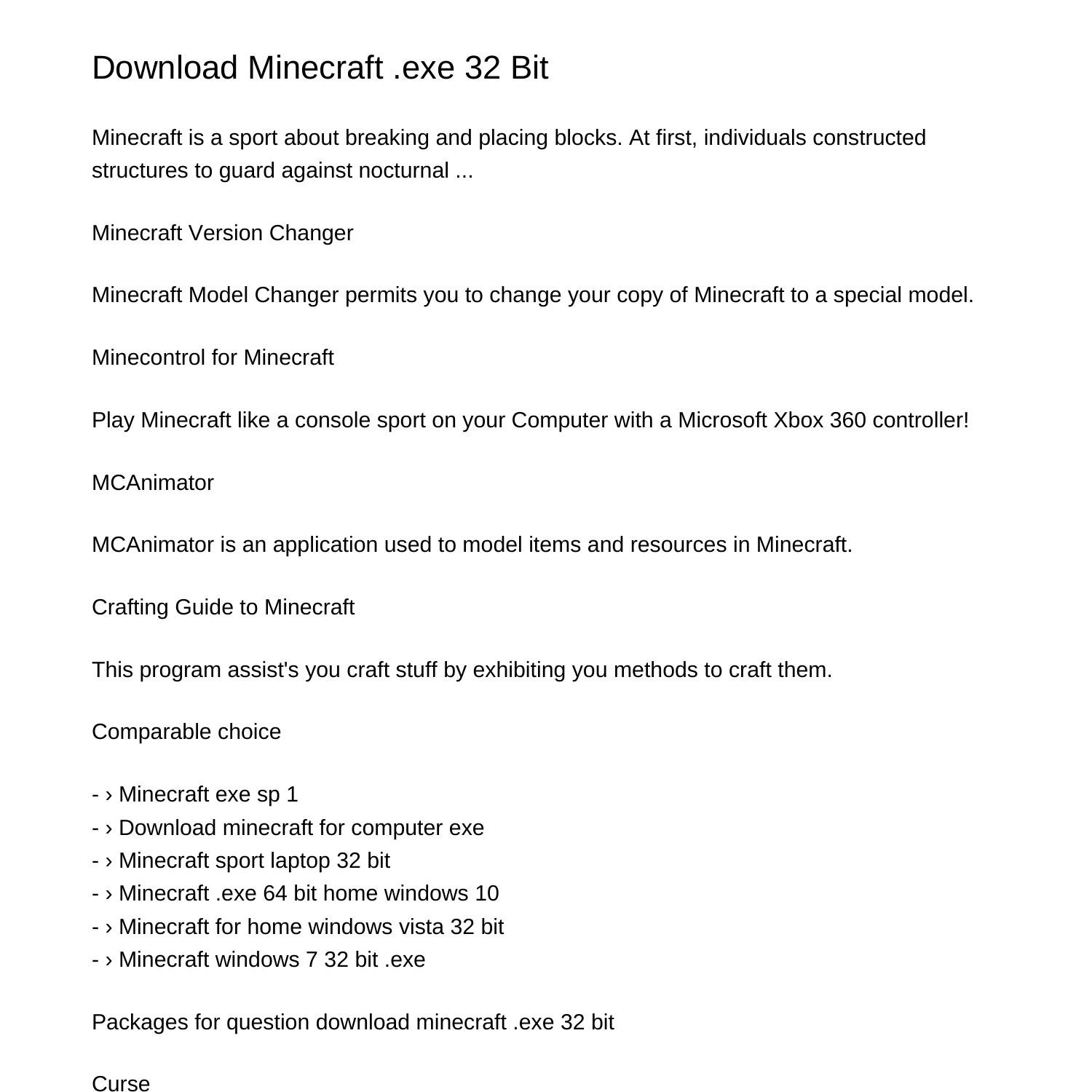 Download Minecraft exe 32 Bitgpwwz.pdf.pdf | DocDroid