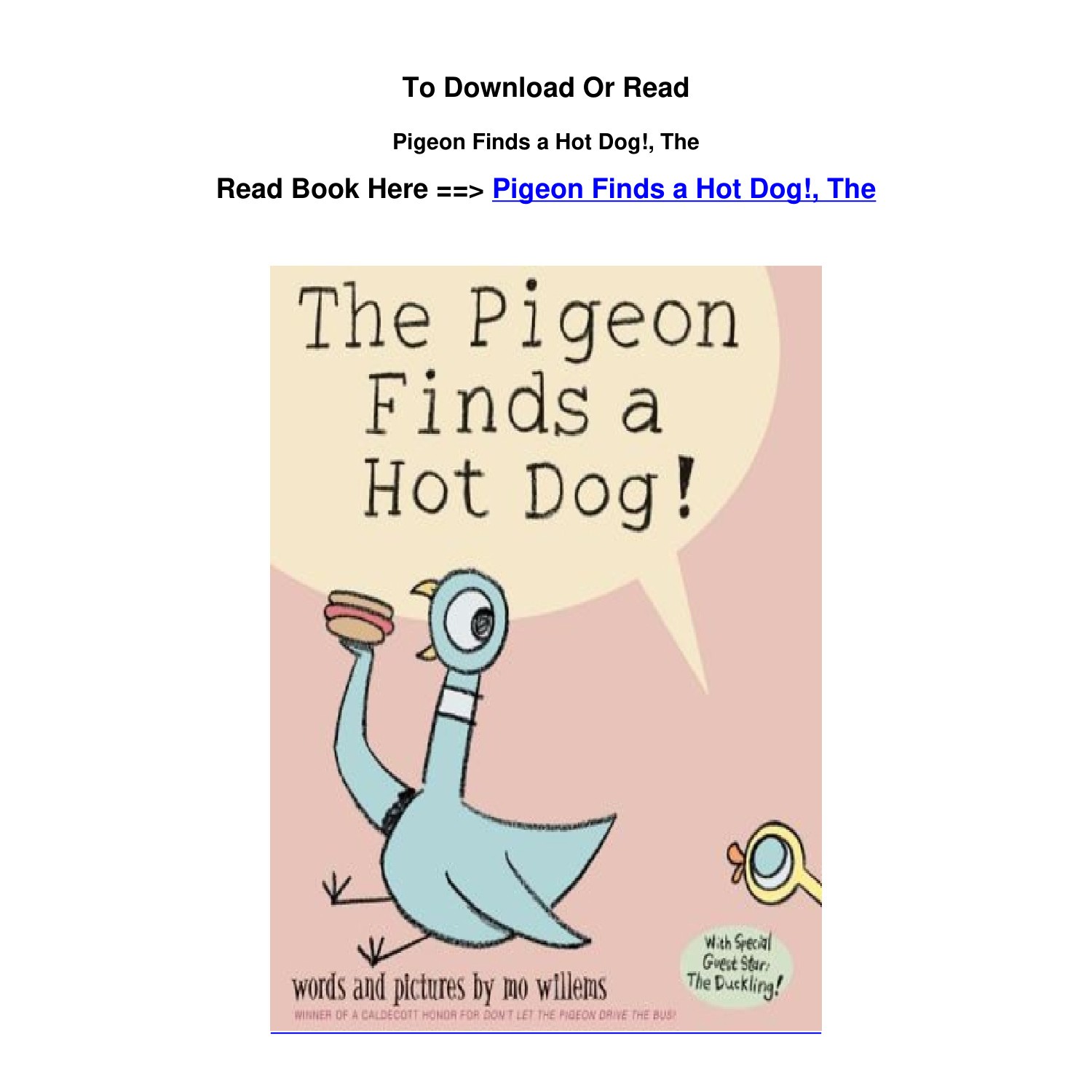 download EPub Pigeon Finds a Hot Dog The By Mo Willems.pdf | DocDroid