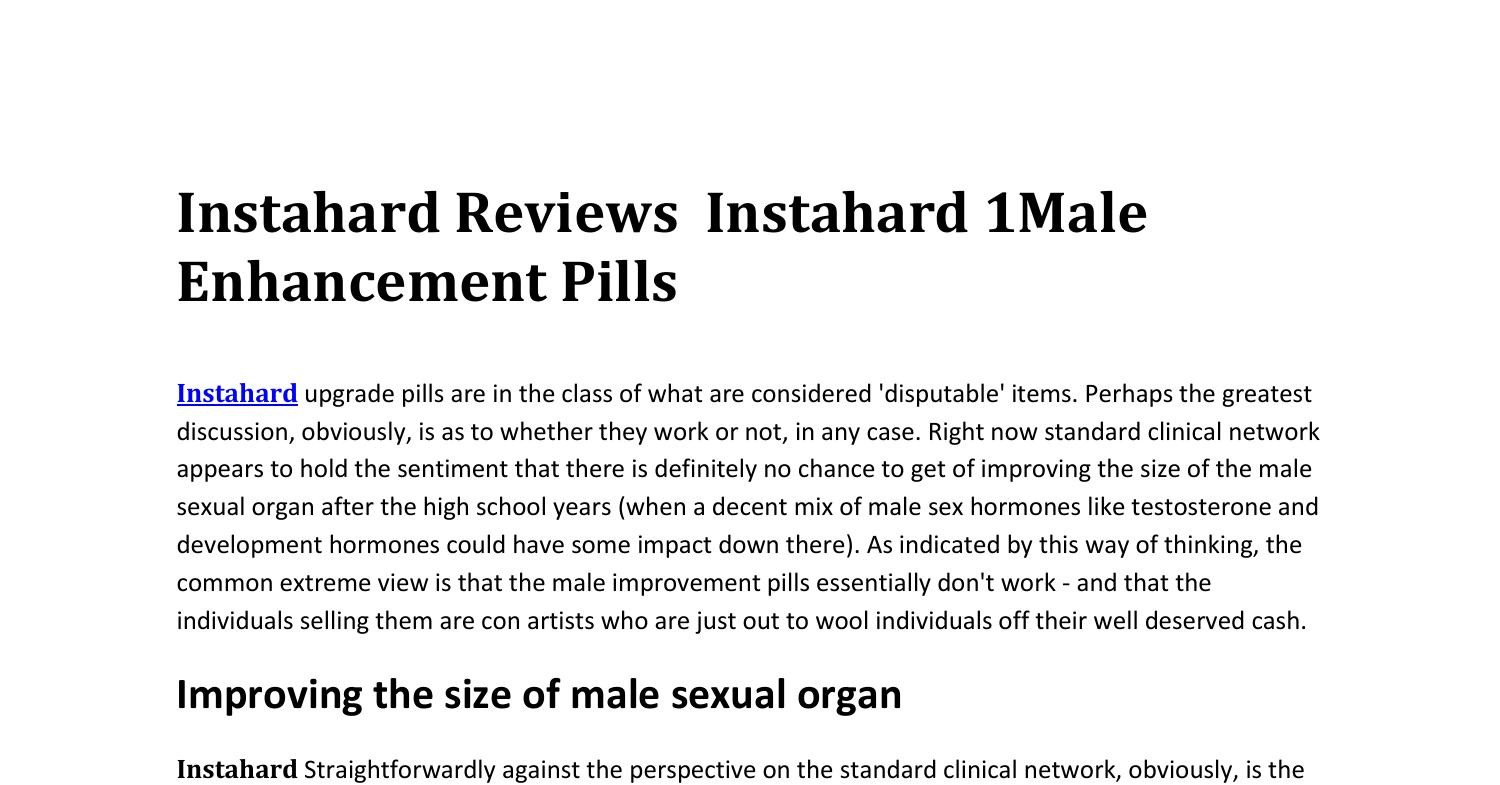 Instahard Reviews Instahard 1Male Enhancement Pills.pdf | DocDroid