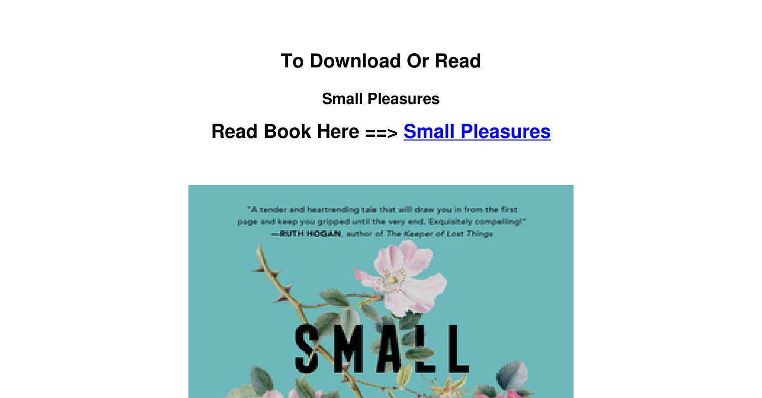 download pdf Small Pleasures By Clare Chambers.pdf | DocDroid