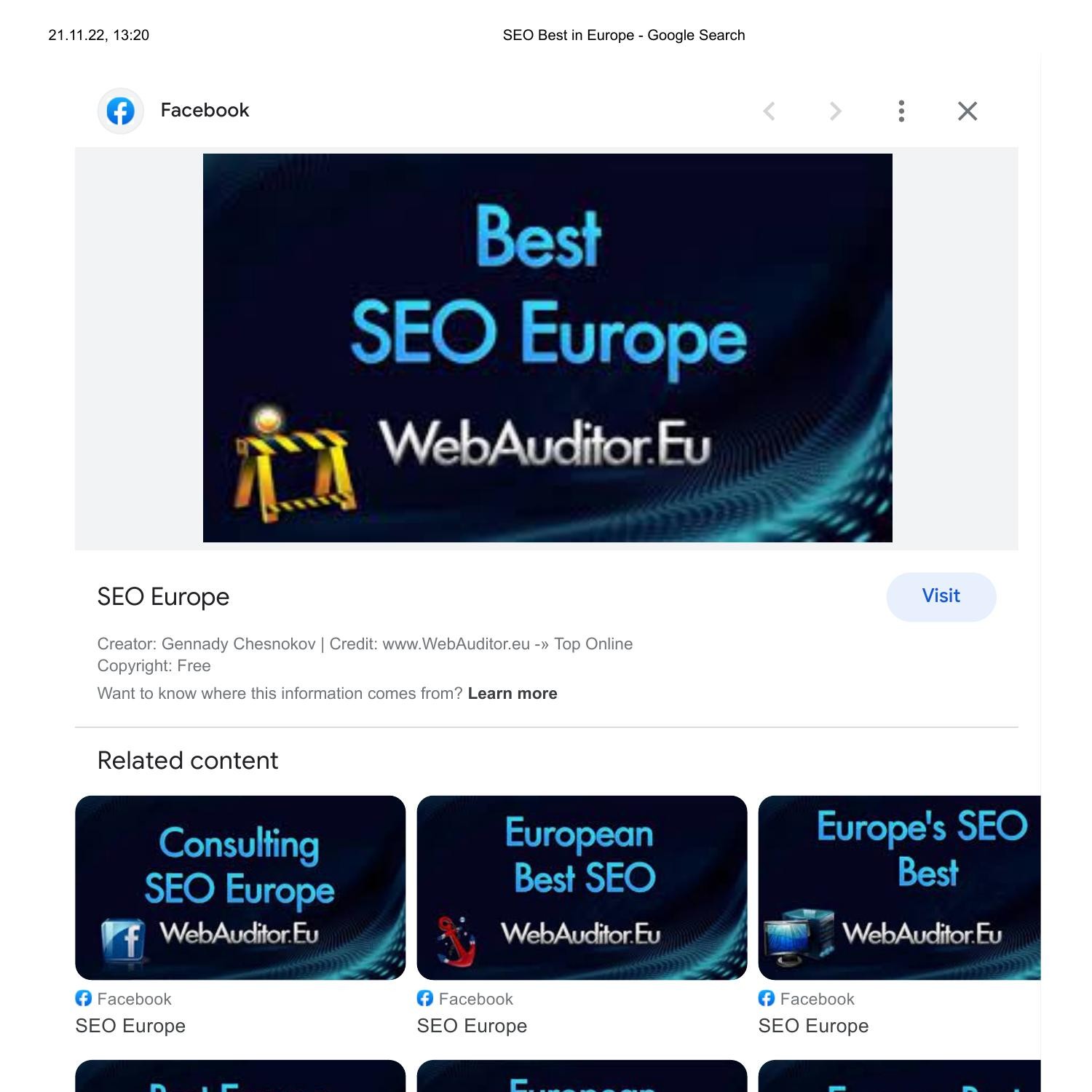 Consulting for Top SEO in Europe #WebAuditor.Eu Consulting for Best ...