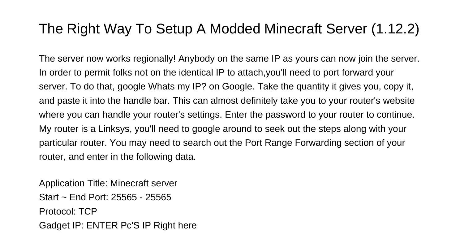 How One Can Setup A Modded Minecraft Server 1122httyb Pdf Pdf Docdroid