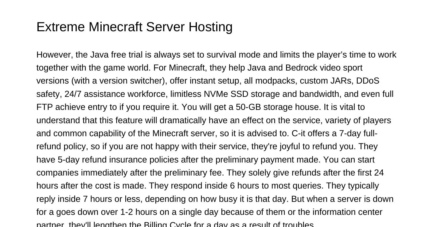 Extreme Minecraft Server Hostingxdlla.pdf.pdf | DocDroid
