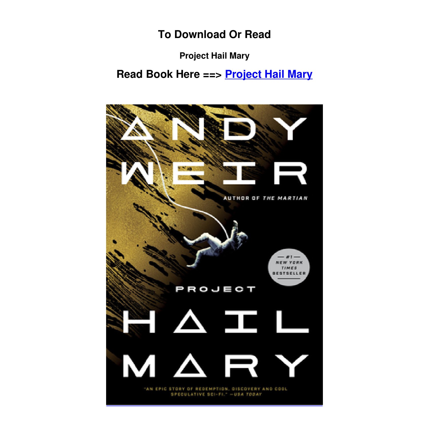 Pdf Download Project Hail Mary by Andy Weir.pdf | DocDroid