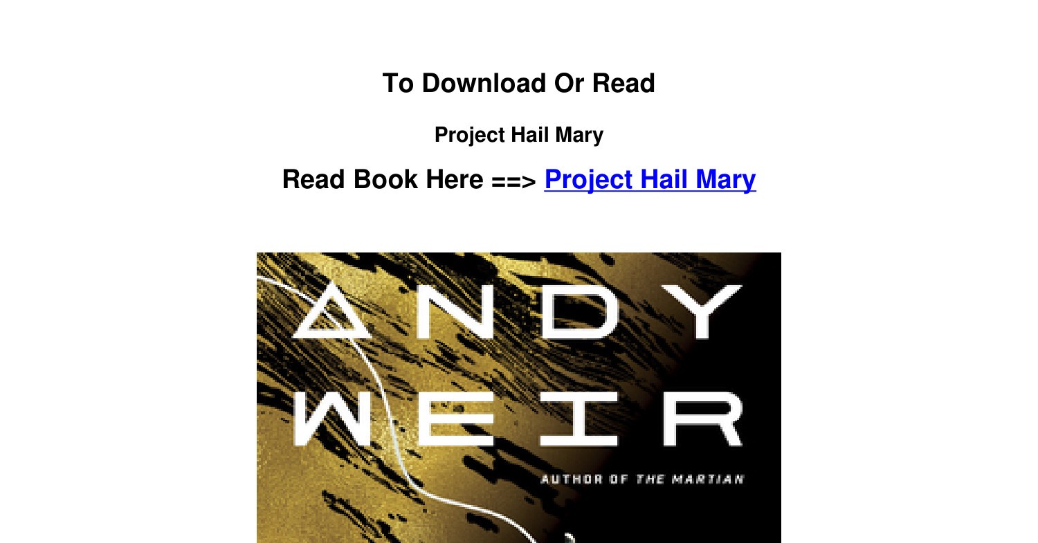 Pdf Download Project Hail Mary by Andy Weir.pdf | DocDroid