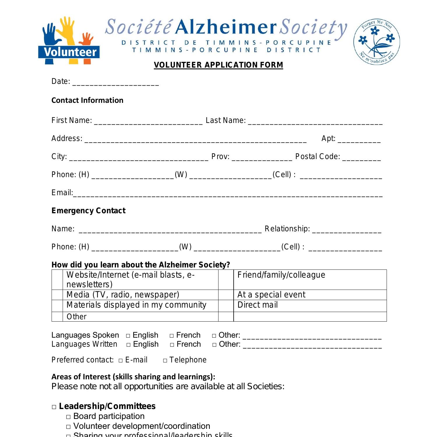 VOLUNTEER APPLICATION FORM 2020.pdf | DocDroid