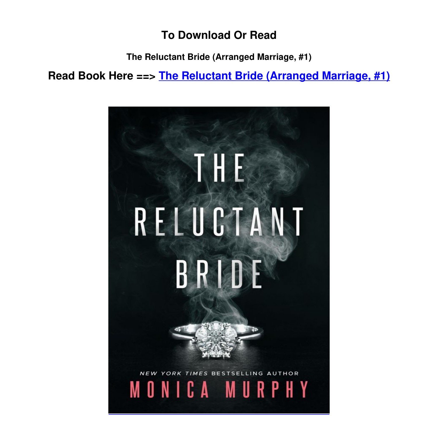 Pdf DOWNLOAD The Reluctant Bride Arranged Marriage 1 By Monica Murphy.pdf | DocDroid