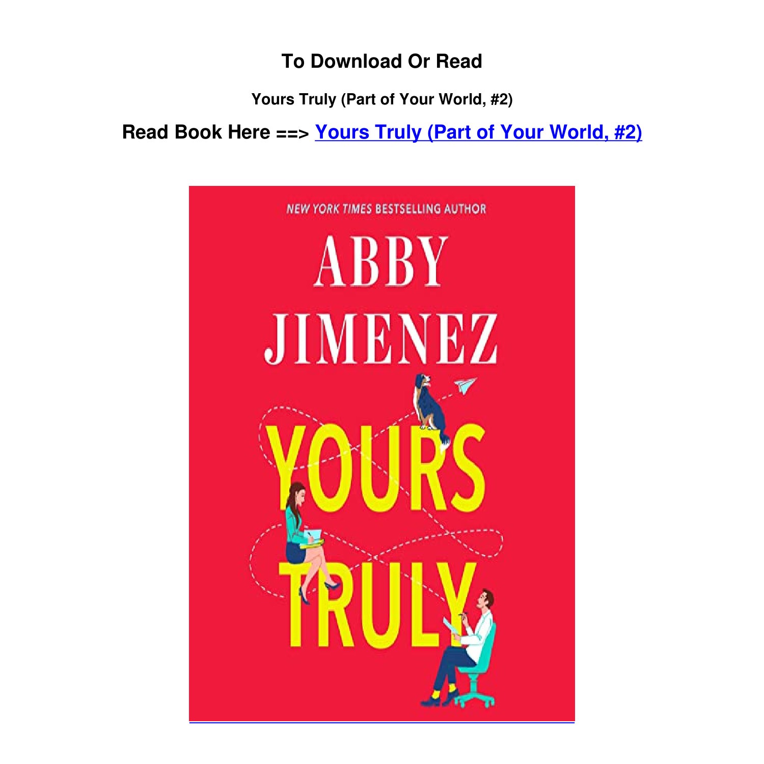 EPUB Download Yours Truly Part of Your World 2 By Abby Jimenez.pdf ...