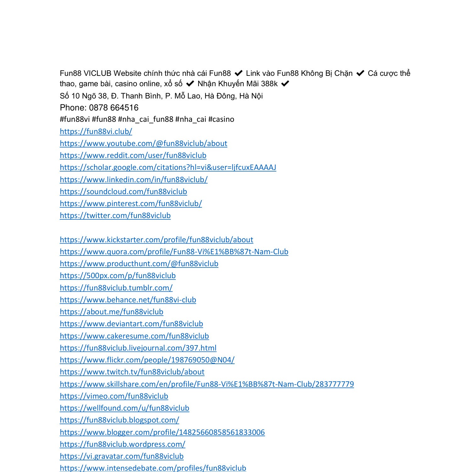 Fun88 VICLUB Website chính thức nhà cái Fun88.docx | DocDroid