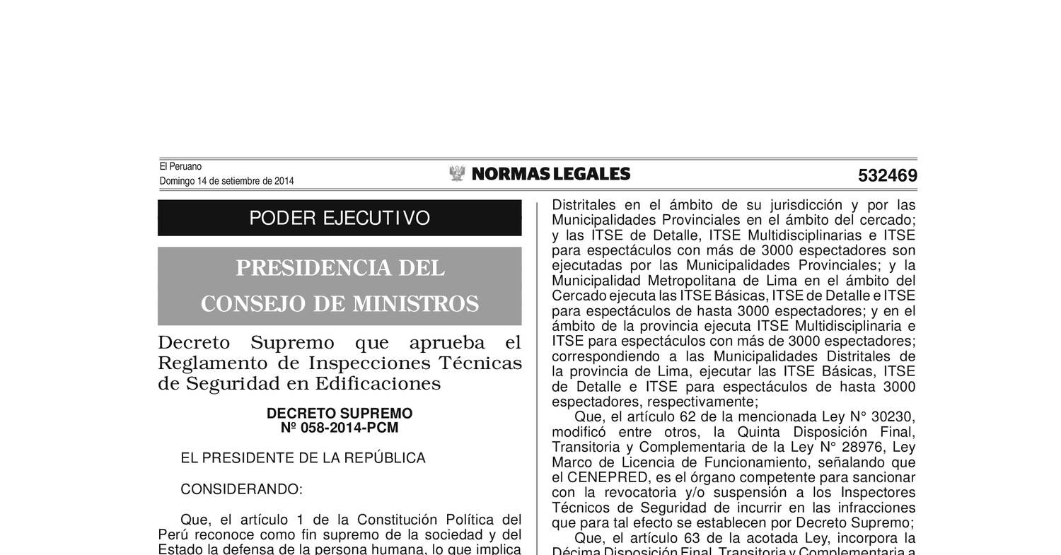 Decreto_Supremo_058_2014_PCM Reglamento ITSE.pdf | DocDroid