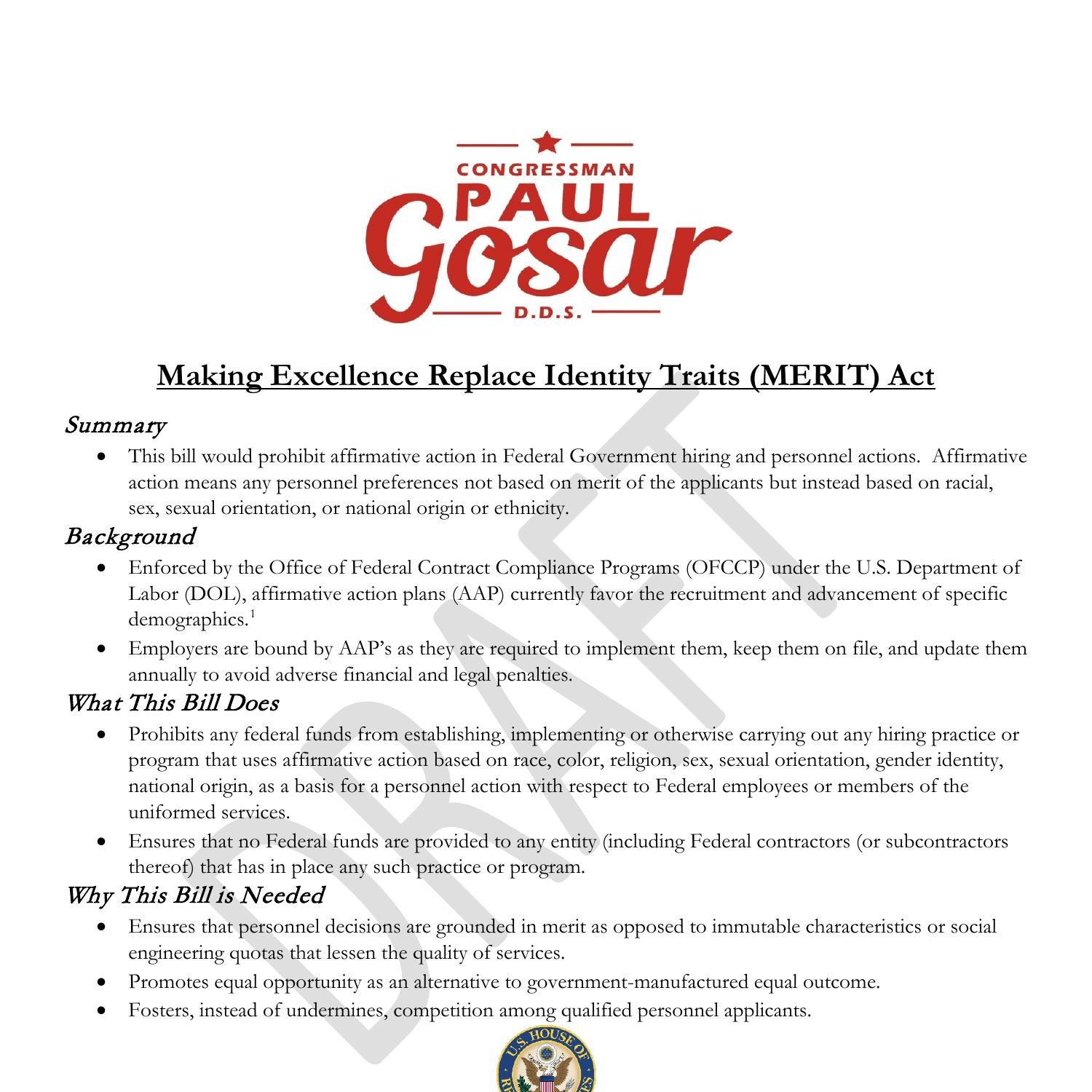 Draft MERIT Act One Pager.pdf | DocDroid