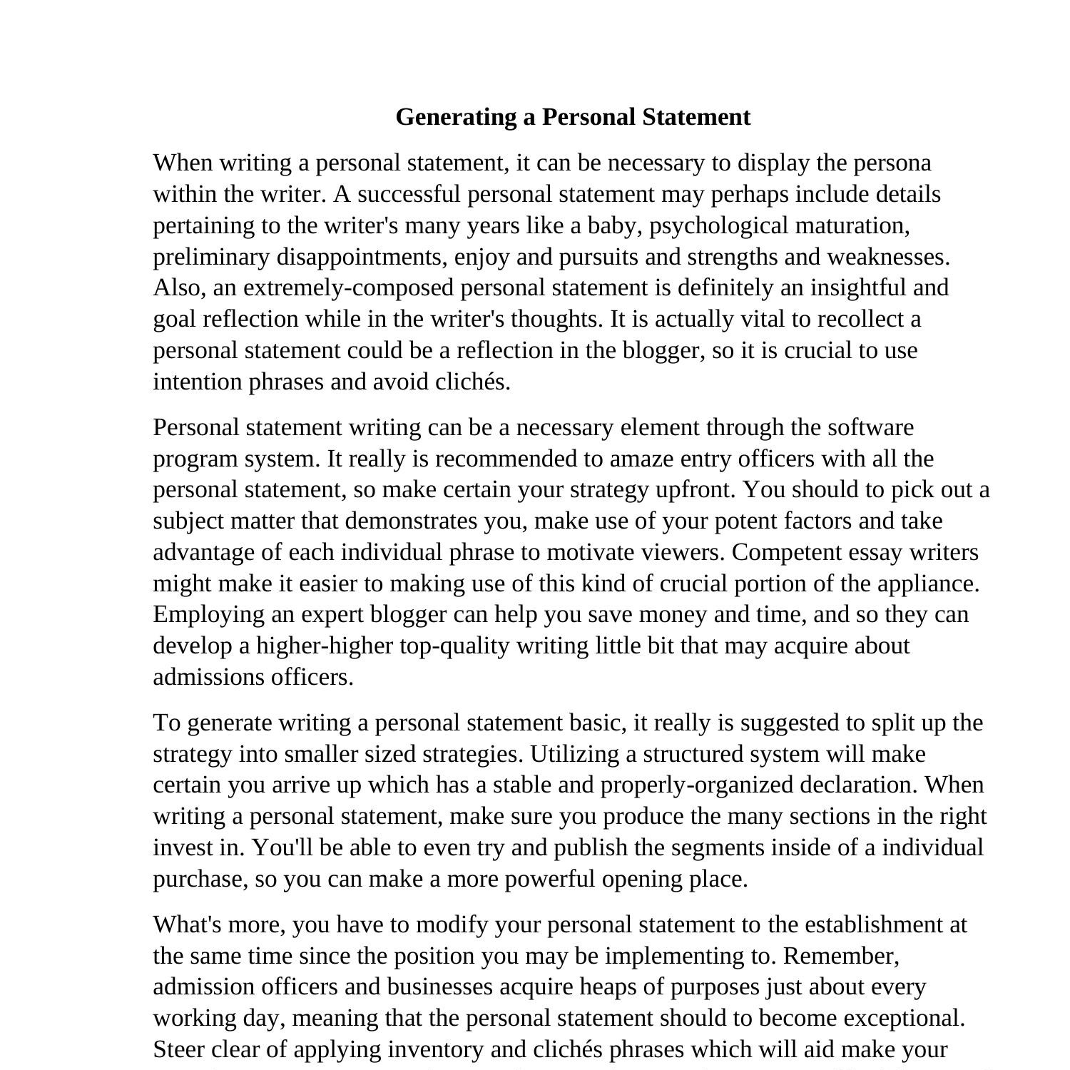 Generating a Personal Statement.docx | DocDroid