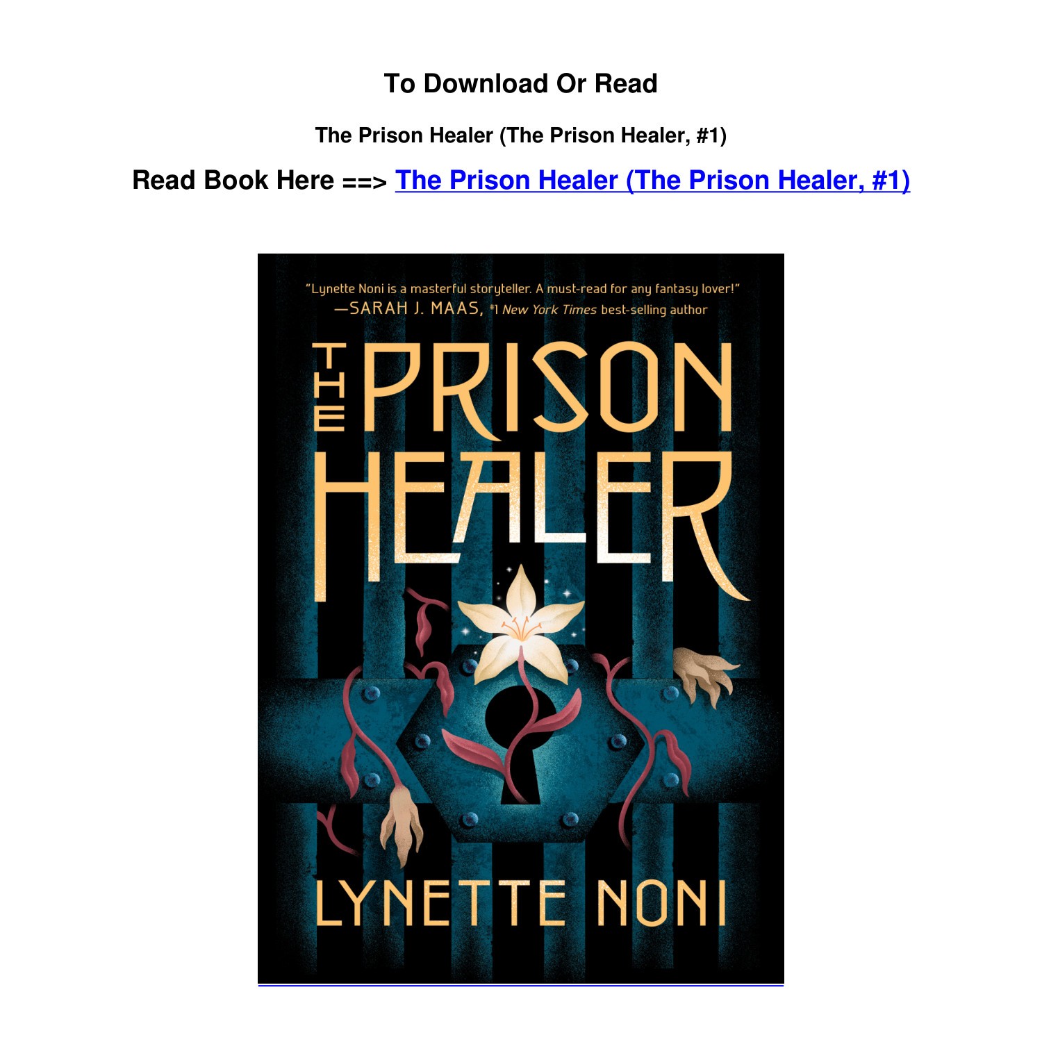 download pdf The Prison Healer The Prison Healer 1 by Lynette Noni.pdf ...