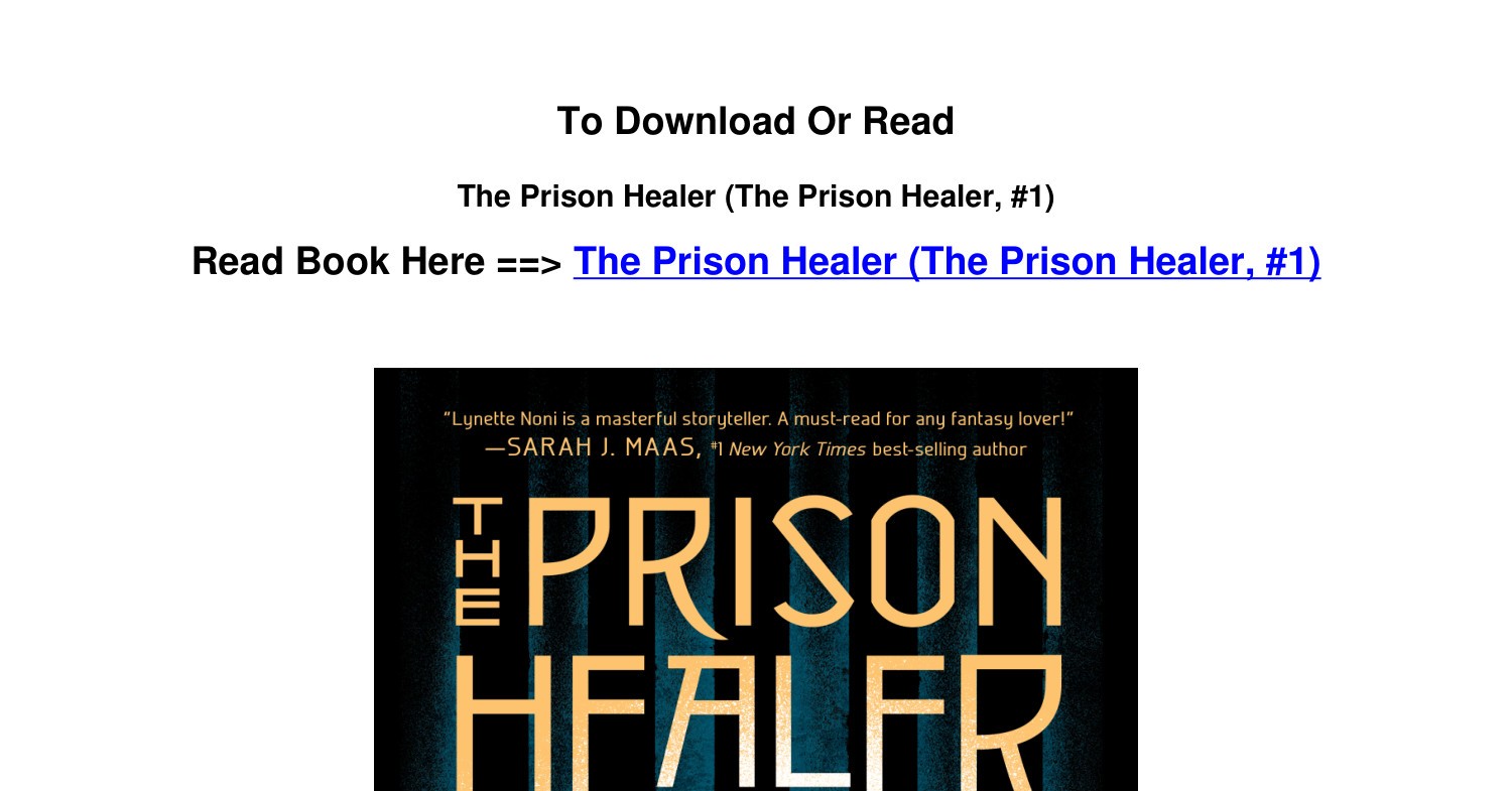 download pdf The Prison Healer The Prison Healer 1 by Lynette Noni.pdf ...
