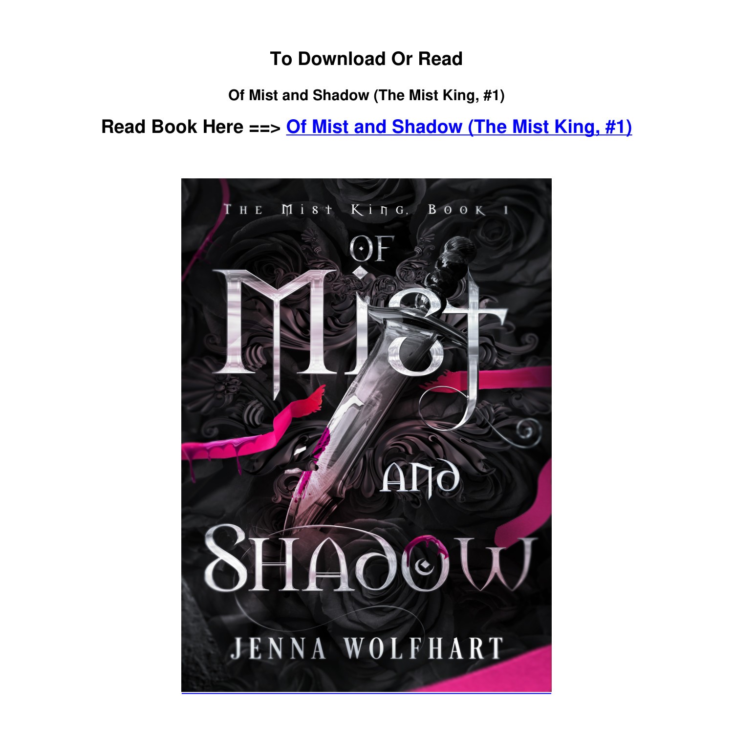 PDF download Of Mist and Shadow The Mist King 1 by Jenna Wolfhart.pdf ...