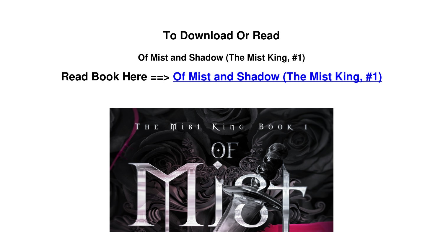 PDF download Of Mist and Shadow The Mist King 1 by Jenna Wolfhart.pdf | DocDroid