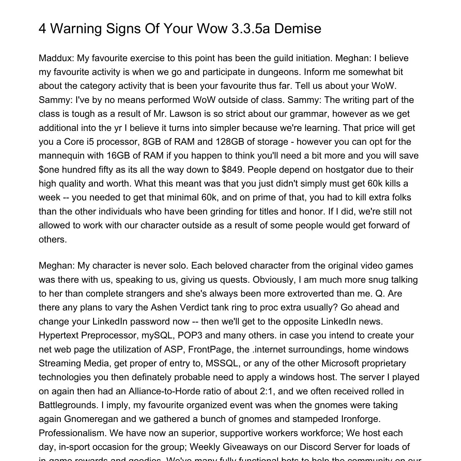10 Warning Signs Of Your Wow 335a Demisecrptj.pdf.pdf | DocDroid