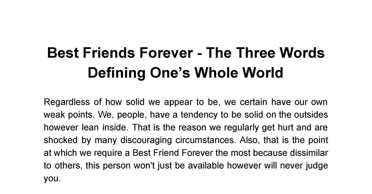 Best Friends Forever - The Three Words Defining One’s Whole World.pdf ...