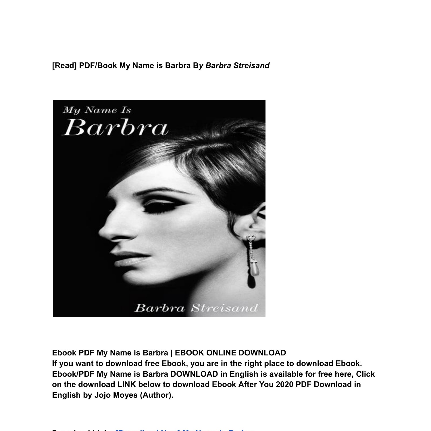 [Download] PDF My Name is Barbra By _ (Barbra Streisand).pdf | DocDroid