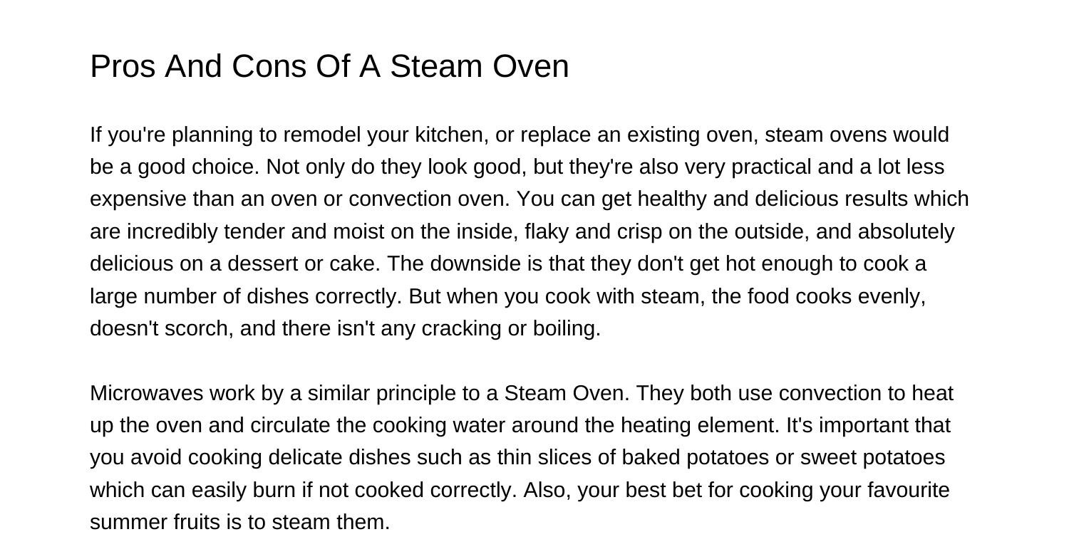Pros And Cons Of A Steam Ovenqfiqi.pdf.pdf | DocDroid
