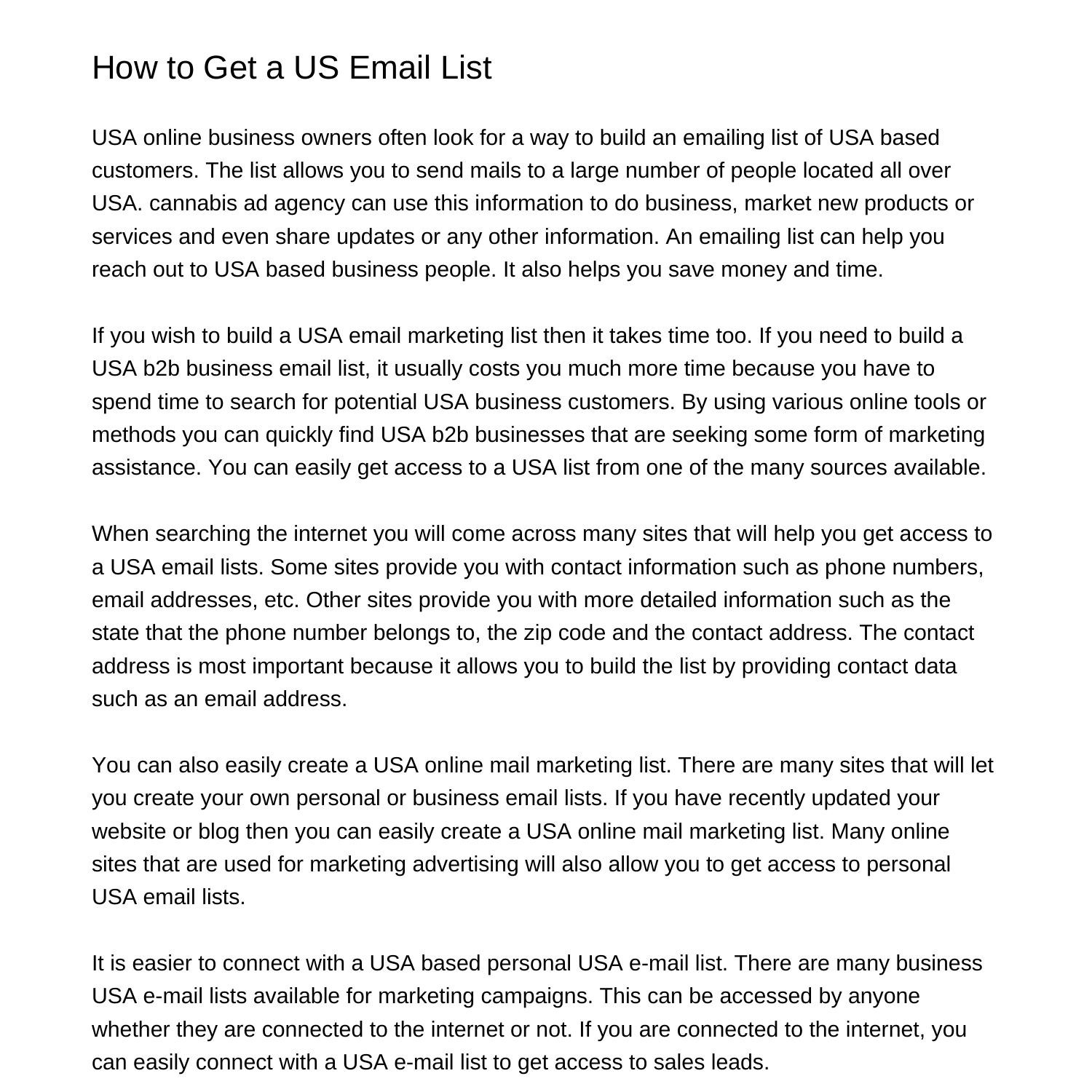 How to Get a US Email Listtkjgv.pdf.pdf | DocDroid