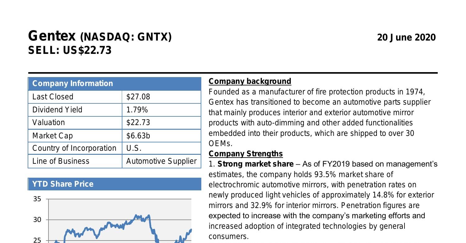 Gentex Analysis 220620.pdf | DocDroid