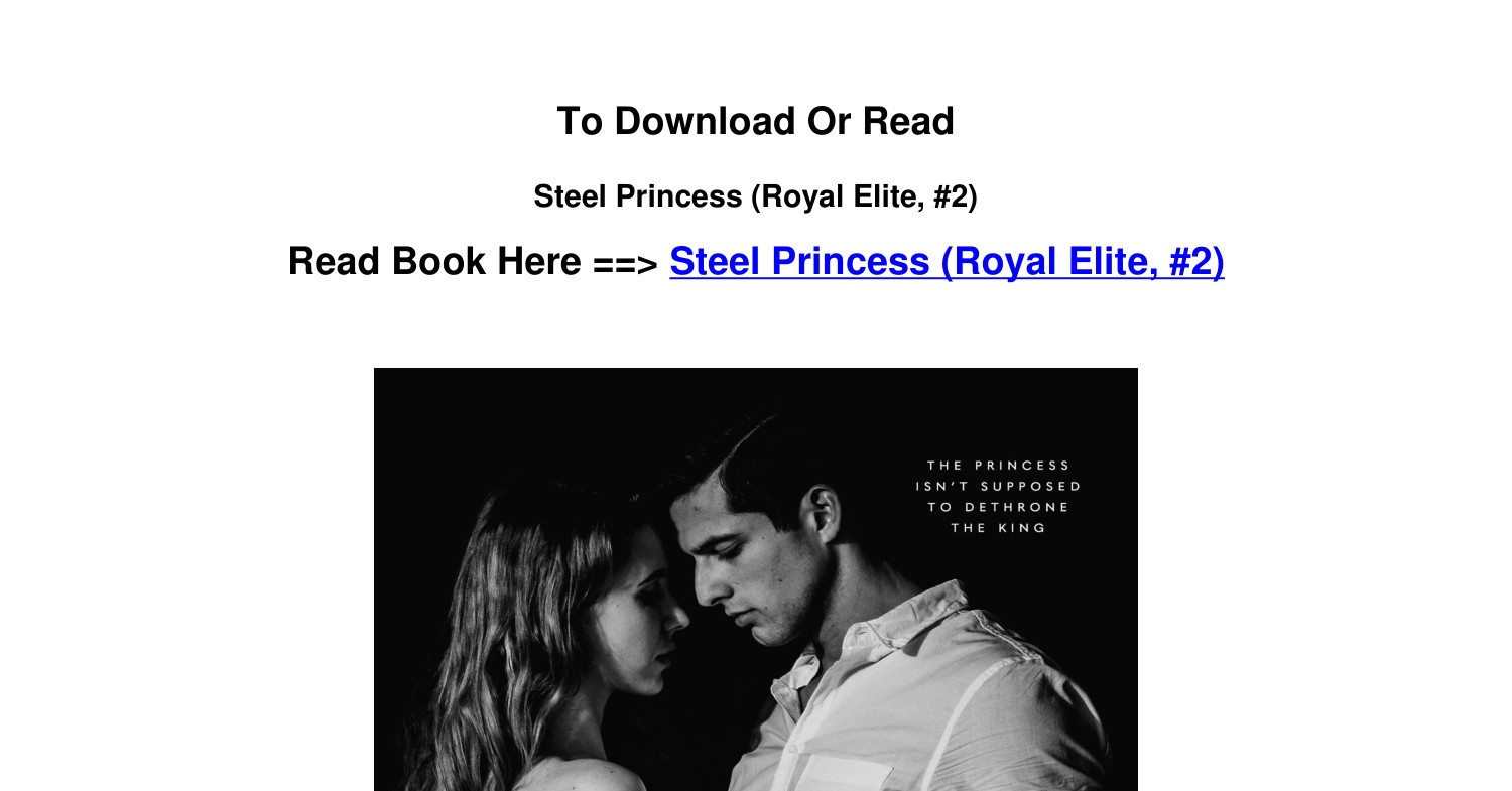 download epub Steel Princess Royal Elite 2 BY Rina Kent.pdf | DocDroid