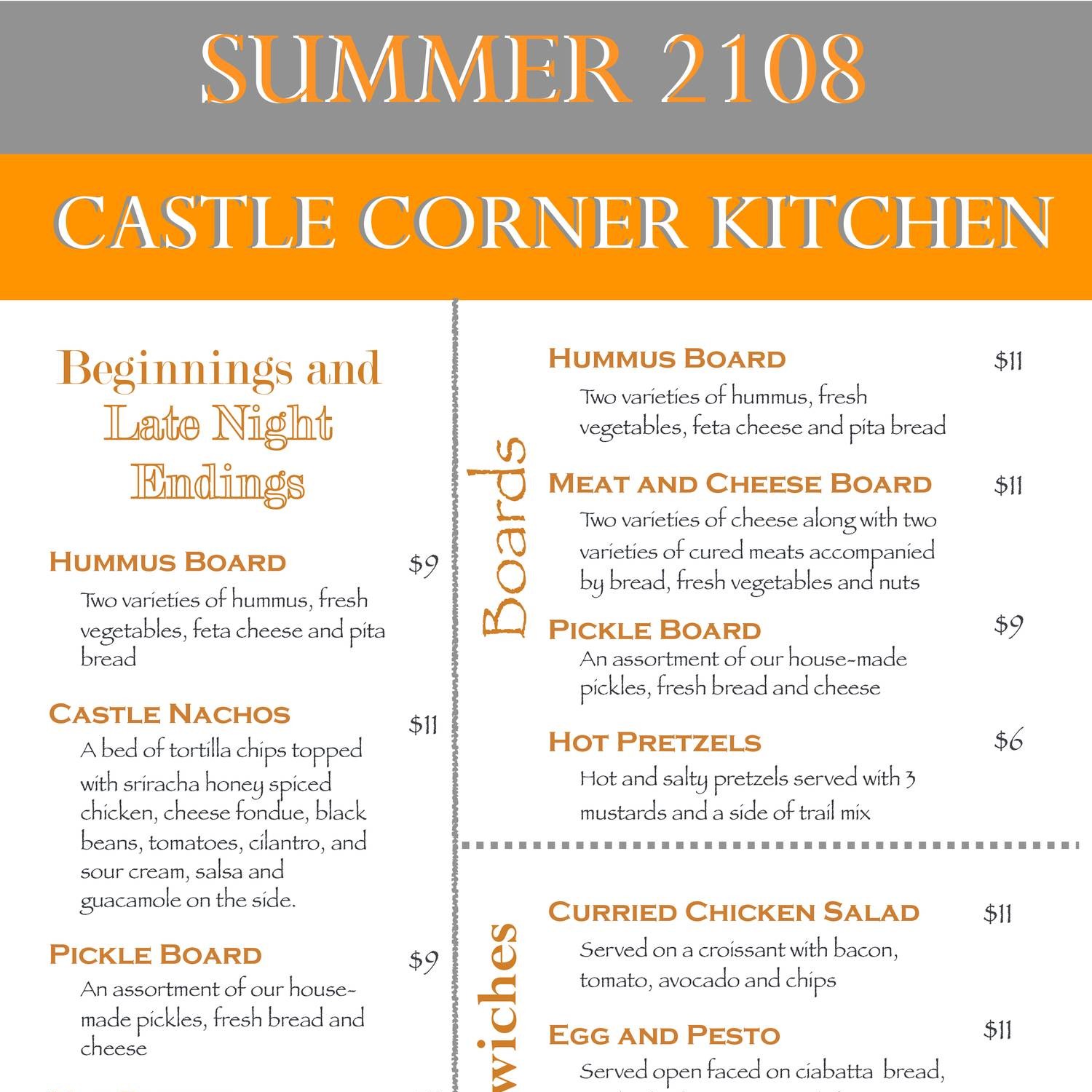 Castle Corner Kitchen Menu - Summer.pdf | DocDroid