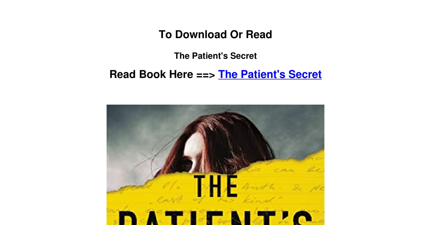 pdf download The Patient s Secret By Loreth Anne White.pdf | DocDroid