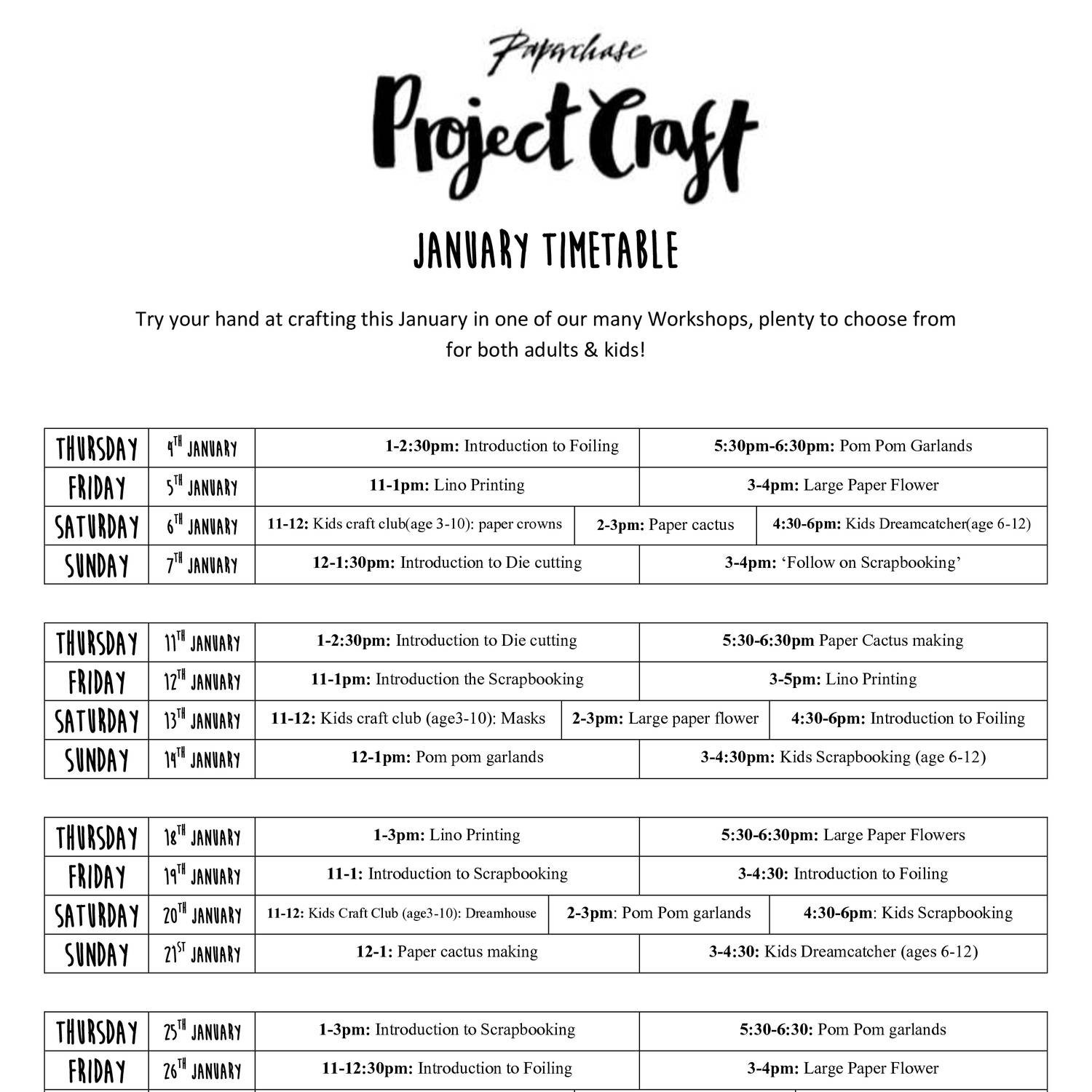 January Timetable.pdf | DocDroid