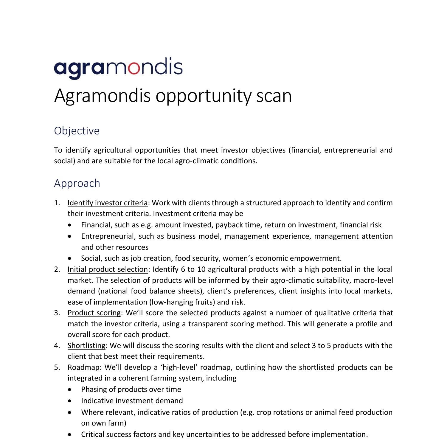 Agramondis Opportunity Scan (March 2021).pdf | DocDroid
