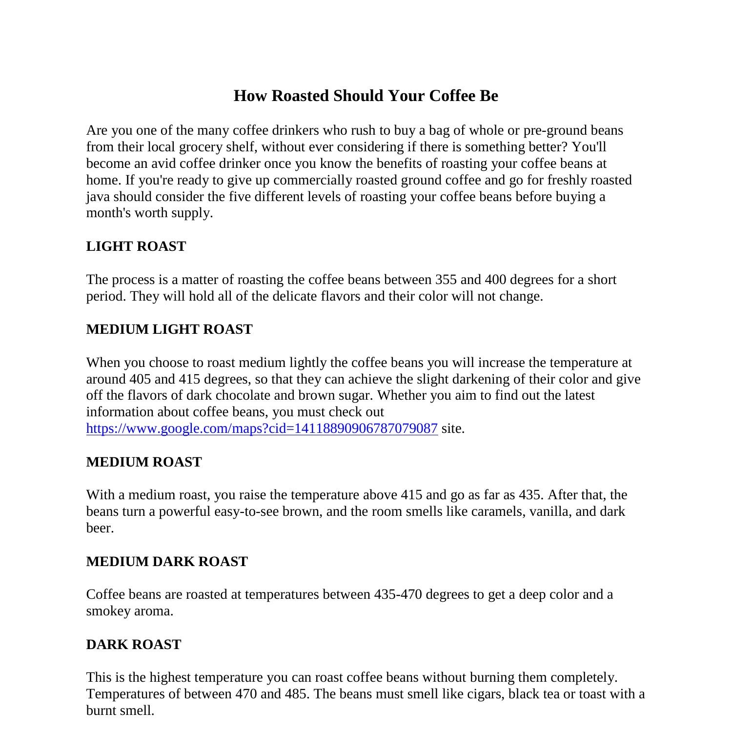 How Roasted Should Your Coffee Be.pdf | DocDroid