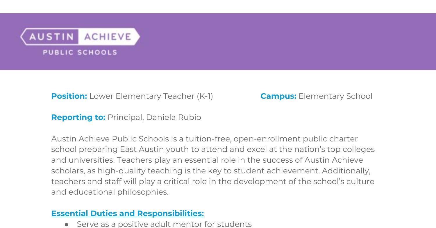 Lower Elementary Teacher Job Description (20-21).pdf | DocDroid