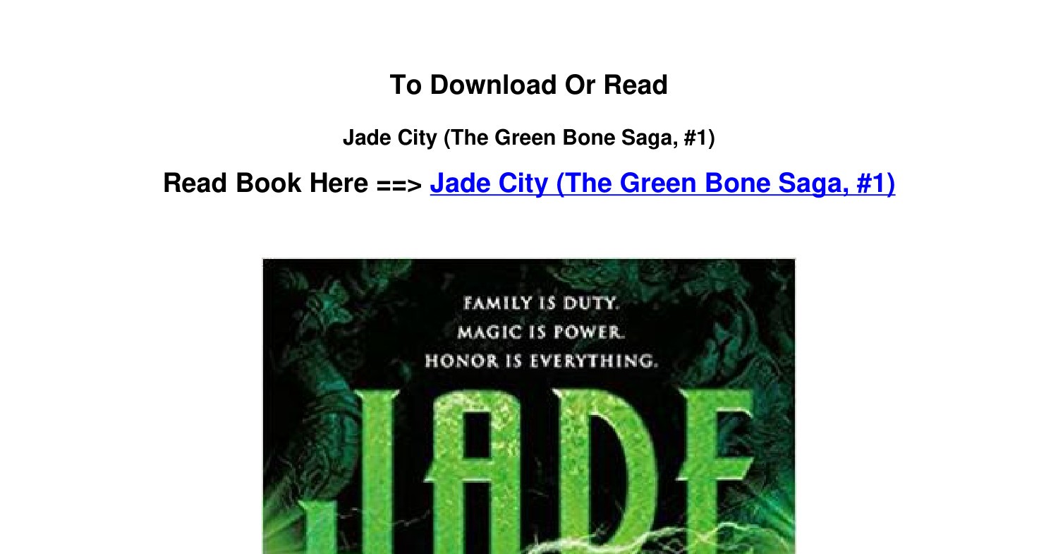Pdf download Jade City The Green Bone Saga 1 BY Fonda Lee.pdf | DocDroid
