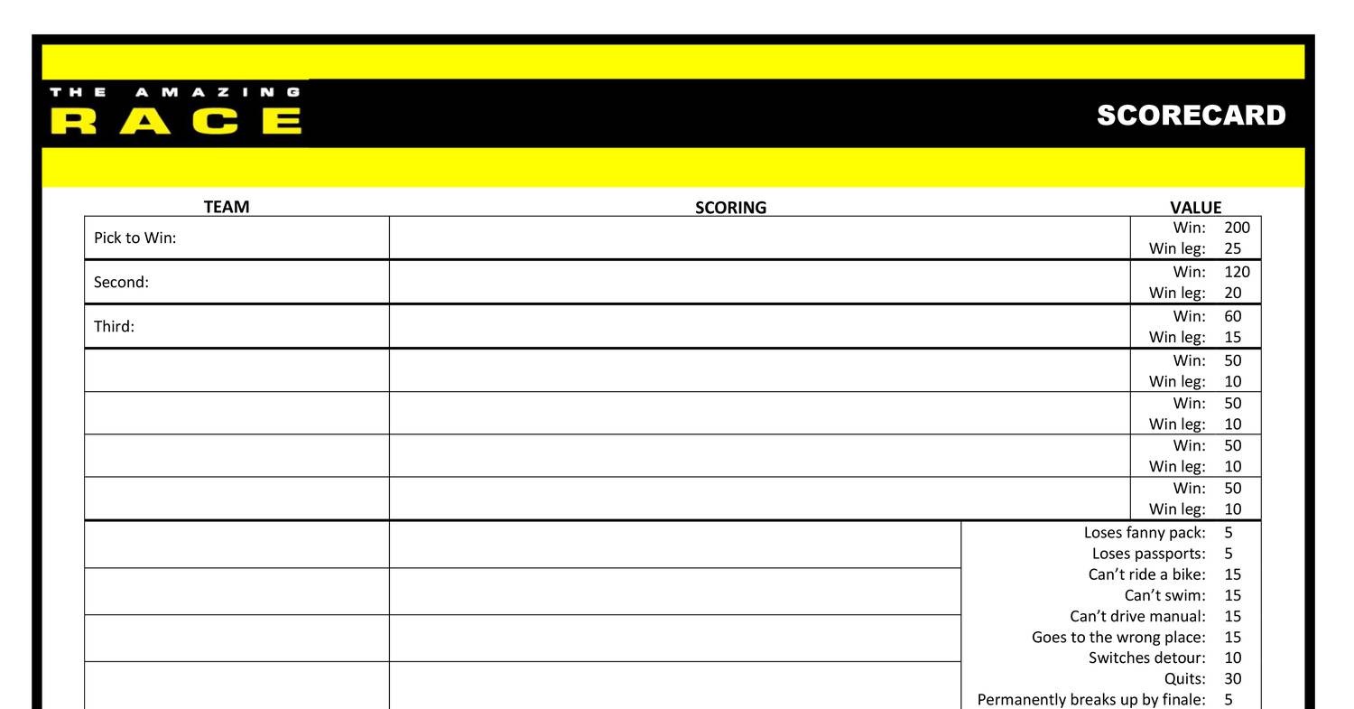 Amazing Race Scorecard.pdf | DocDroid