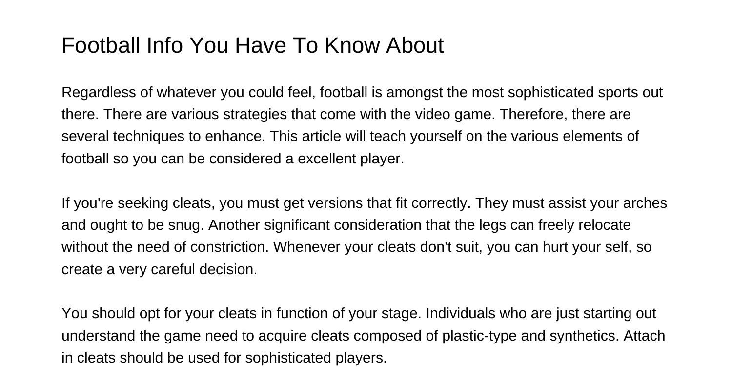 Football Information and facts You Need To Know Aboutxmjte.pdf.pdf ...