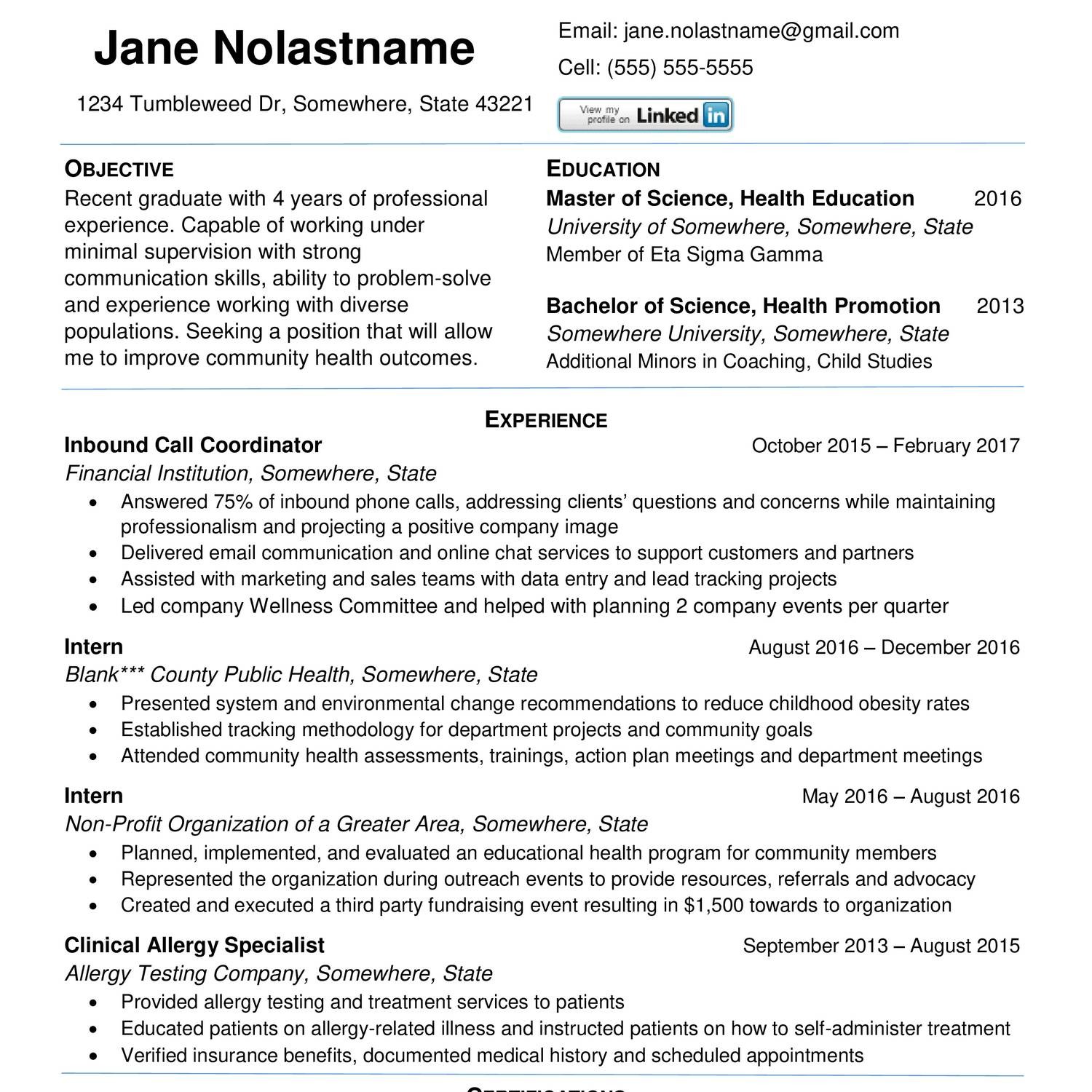 Sample Resume docx DocDroid