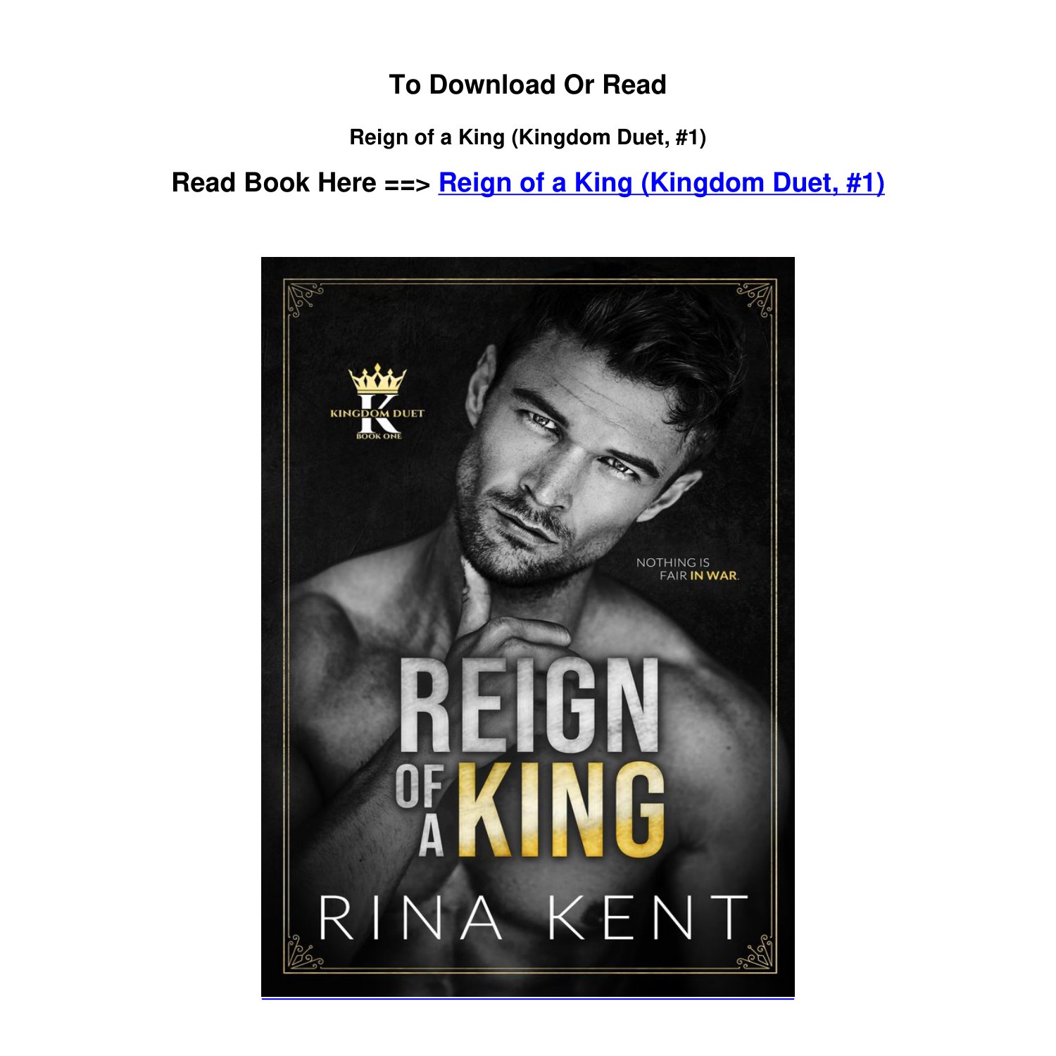 Pdf Download Reign of a King Kingdom Duet 1 By Rina Kent.pdf | DocDroid