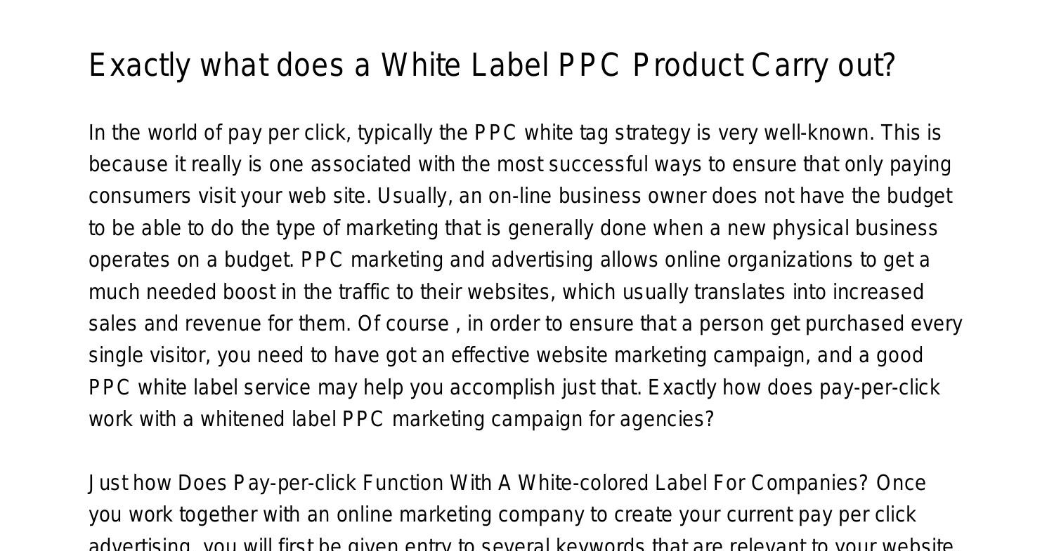 What Does a White Label PPC Product Dotnqrl.pdf.pdf | DocDroid