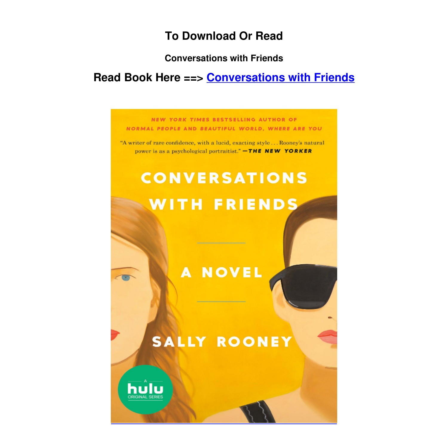 download EPUB Conversations with Friends by Sally Rooney.pdf | DocDroid