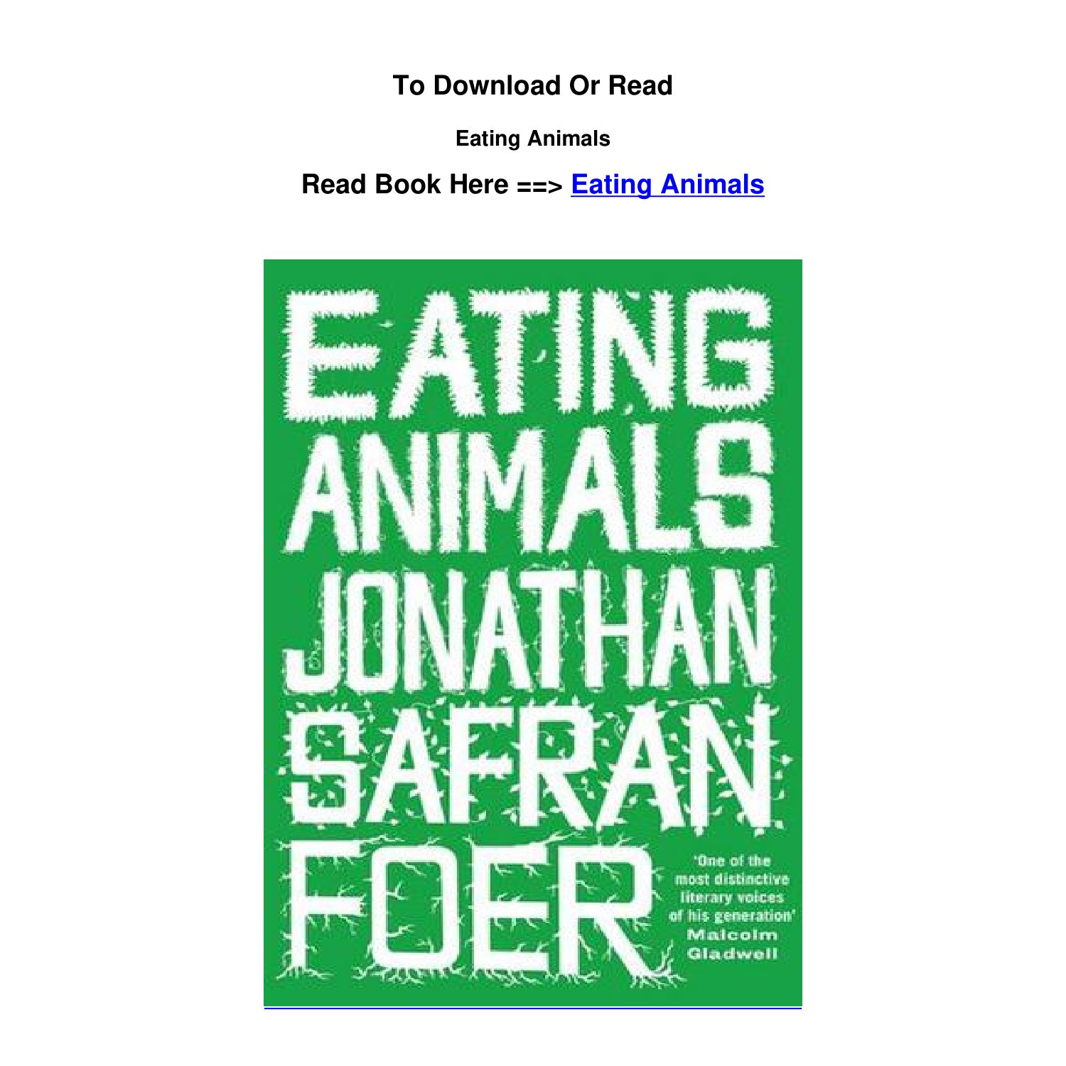 download PDF Eating Animals BY Jonathan Safran Foer.pdf | DocDroid