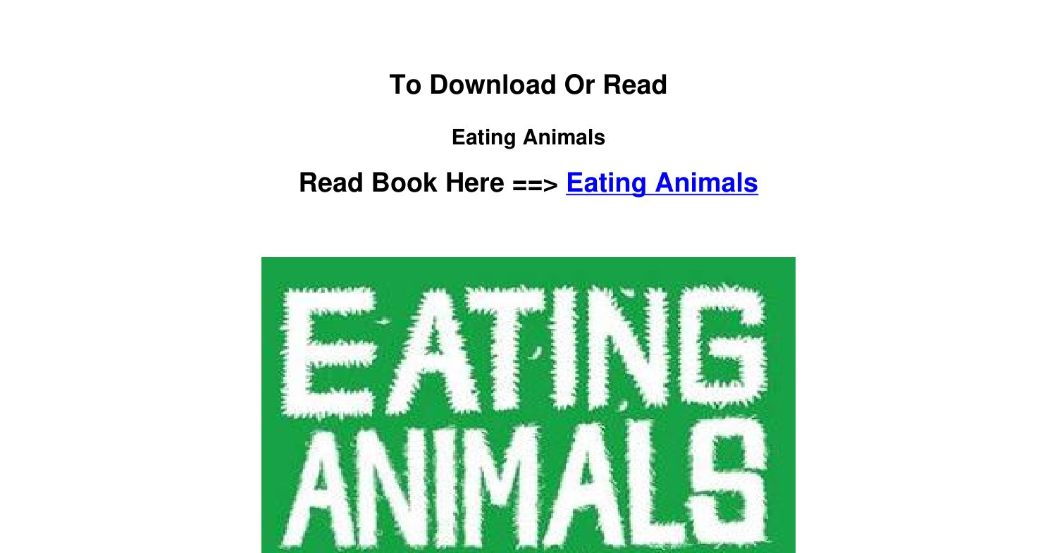 download PDF Eating Animals BY Jonathan Safran Foer.pdf | DocDroid