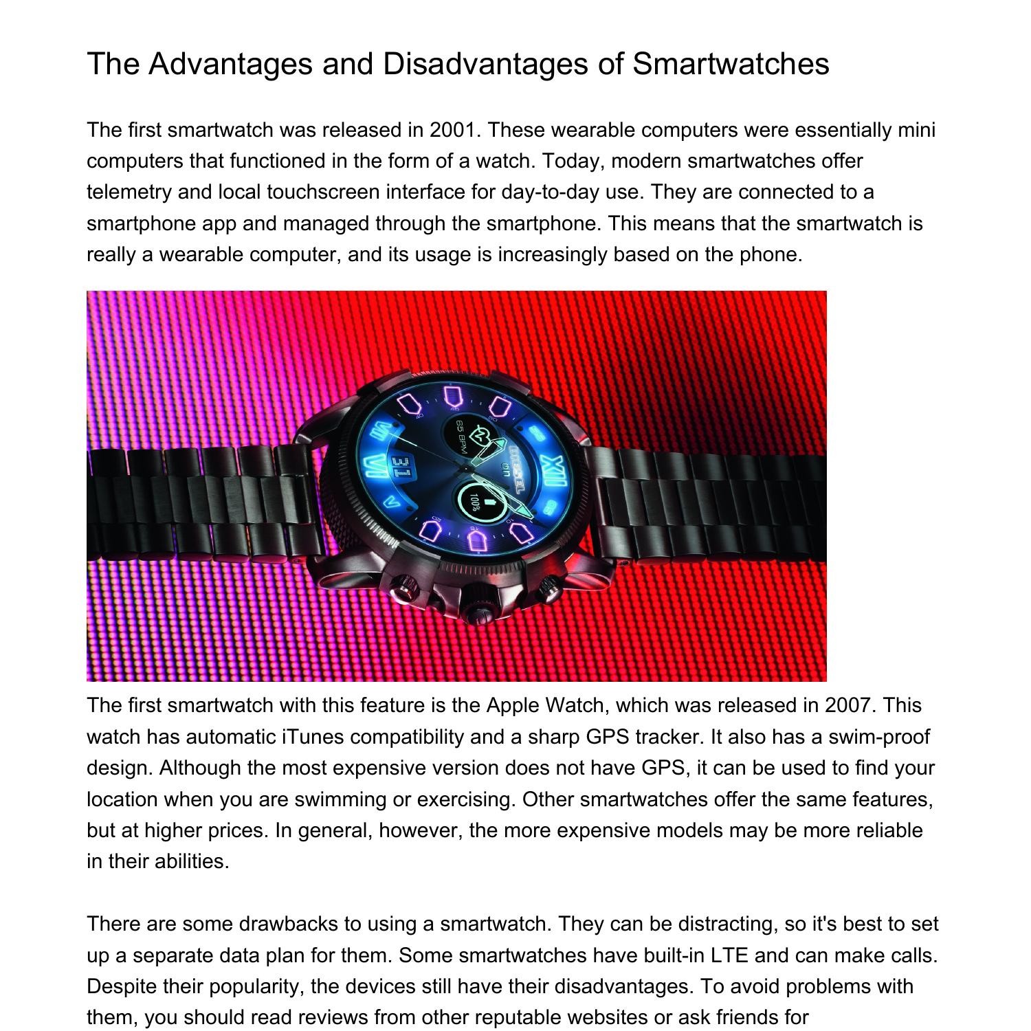 The Advantages and Disadvantages of Smartwatchesadnih.pdf.pdf | DocDroid