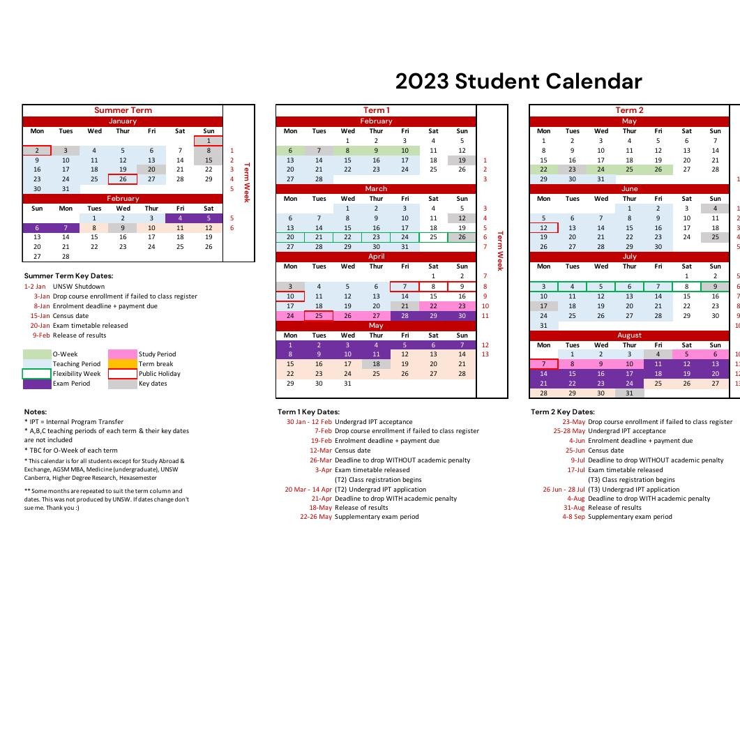 Student Calendar updated 2023.pdf | DocDroid