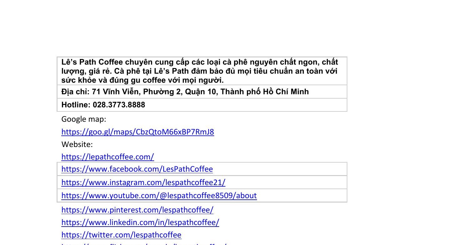 LÊ's Path Coffee.docx | DocDroid