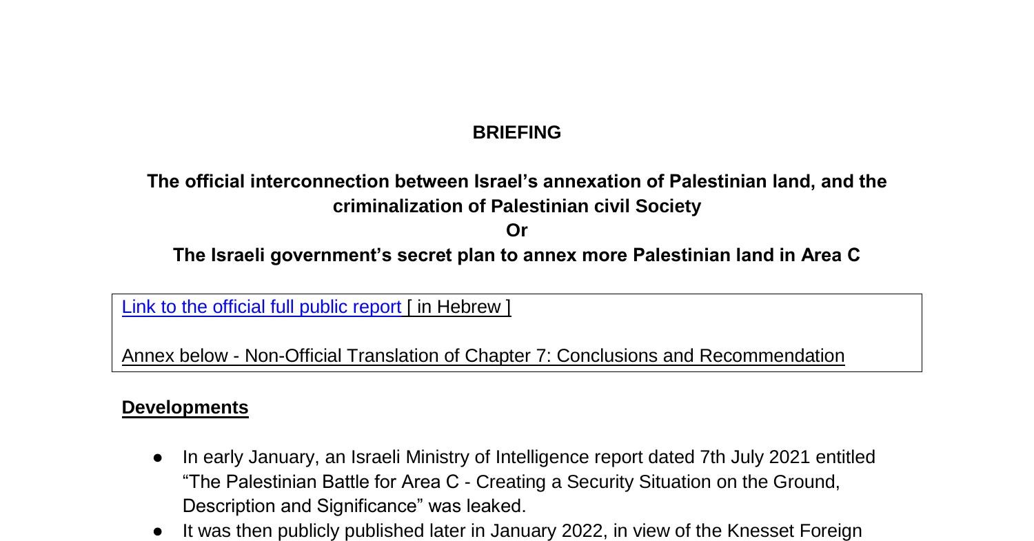Briefing on Area C - Israeli Plans - Intelligence Ministry report.pdf ...